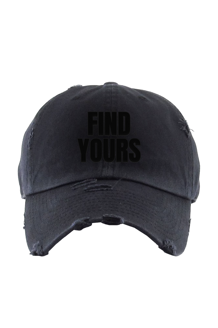 Washed "Distressed" Blackout Cap